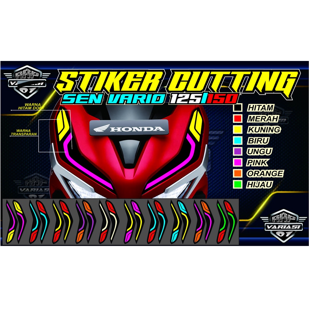 Jual STIKER SEN VARIO 125 / 150 OLD & NEW 2023, STIKER LAMPU ALIS VARIO ...