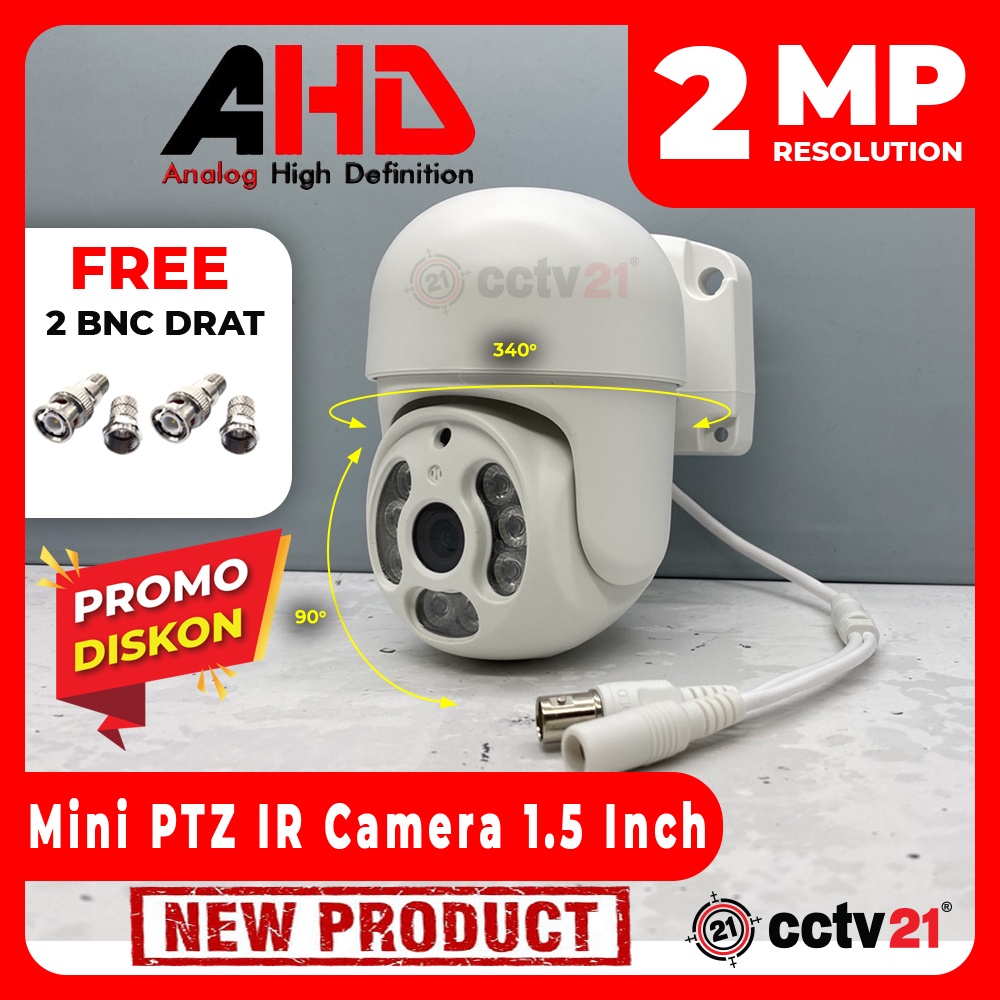 Jual Kamera / Camera cctv AHD 2MP Mini PTZ IR 30M Pan 355 derajat Tilt 90 derajat Outdoor 1.5 ...