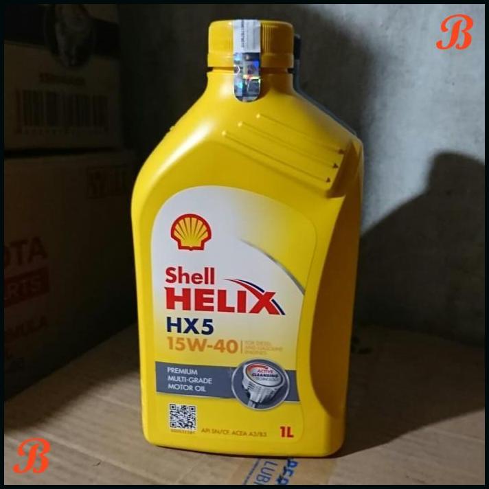Jual Oli Mobil Shell Helix HX5 15w 40 1 liter botol kuning HX 5 ...