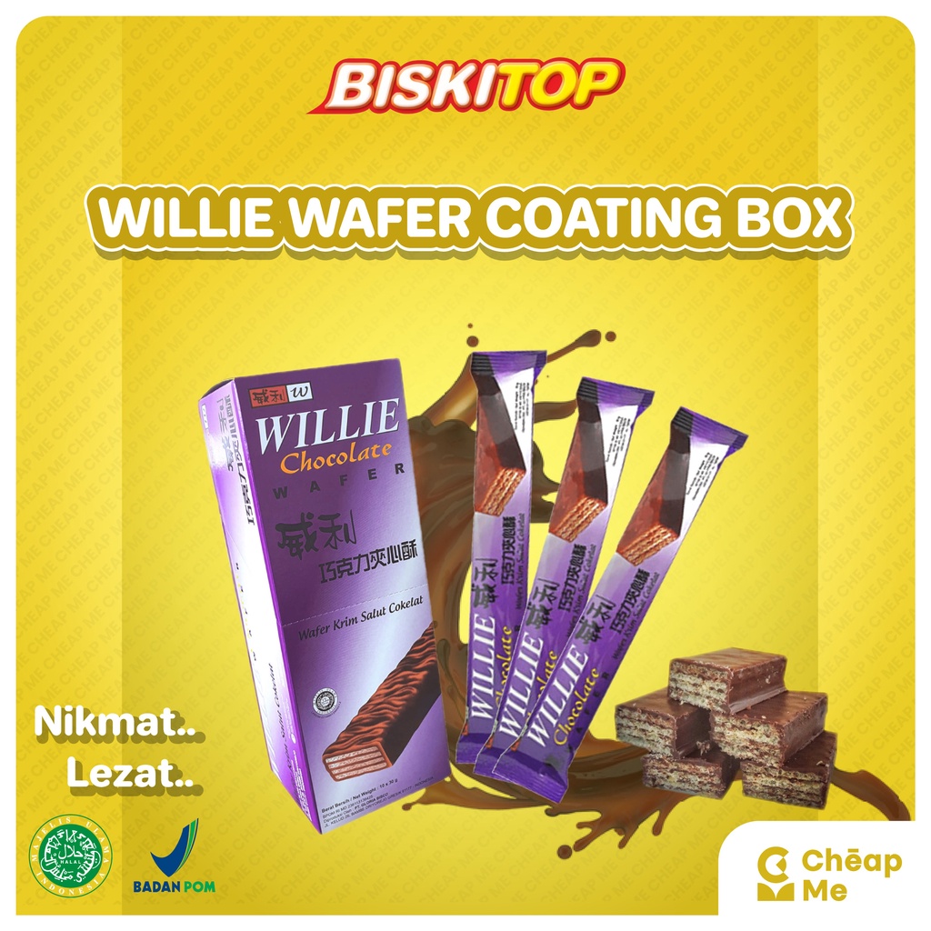 Jual Biskuit Biscuit WILLIE WAFFER COATING BOX KECIL Cemilan Enak ...