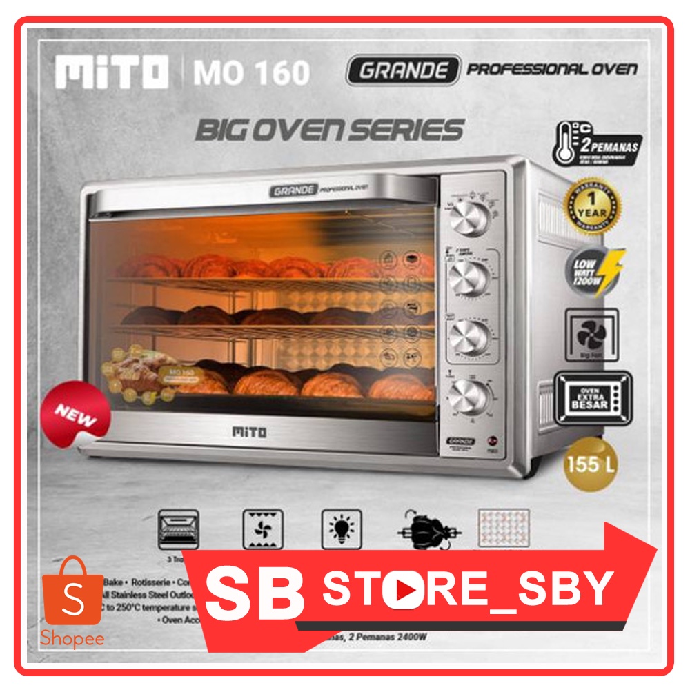 Jual MITO Profesional Electric Oven GRANDE MO 160 Oven 155 LIter MO160 ...