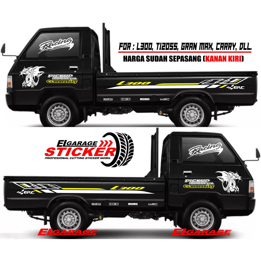 Jual Stiker mobil pick up mitsubishi l300 cutting stiker striping ...