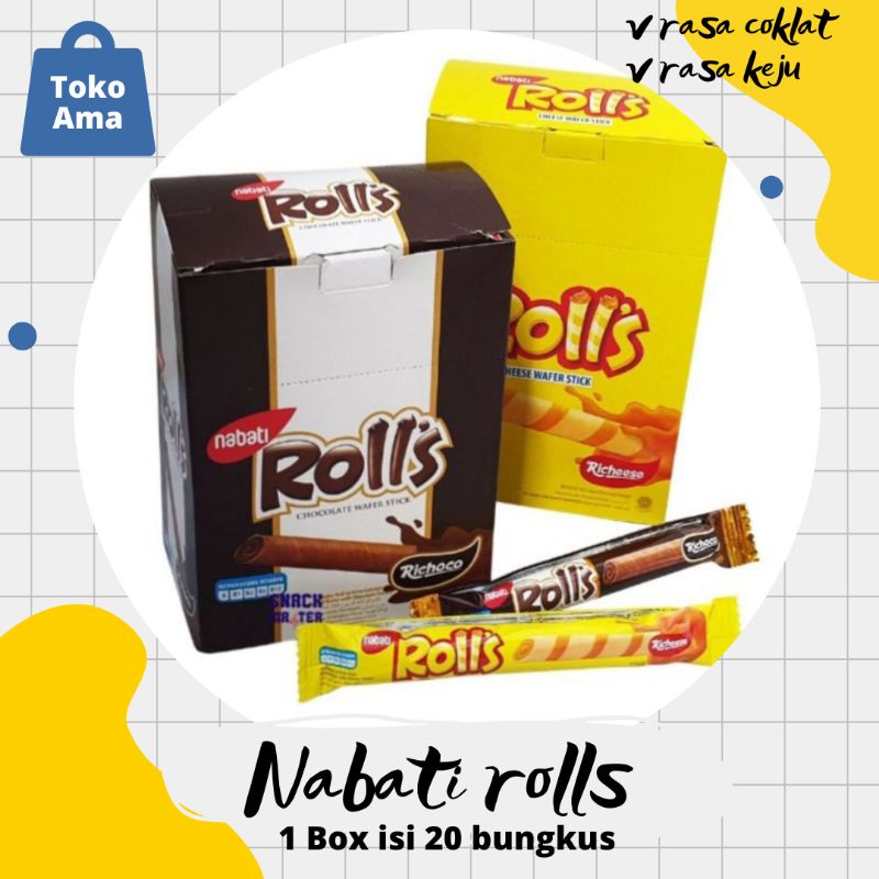 Jual Nabati rolls coklat/keju 1 pack isi 20 pcs | Shopee Indonesia