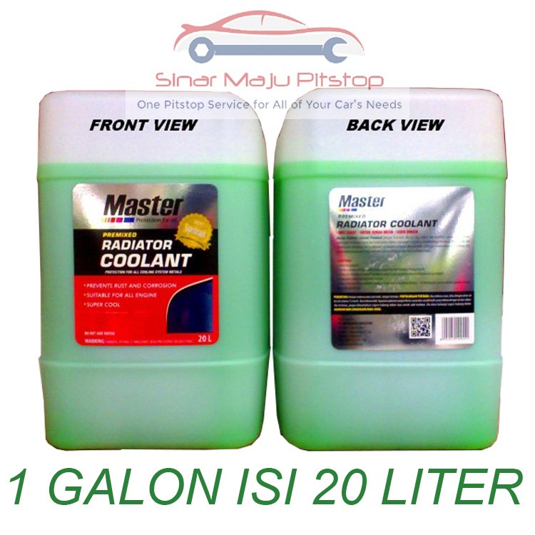 Jual MASTER Premixed Radiator Coolant Galon 20 LITER Original - Air ...