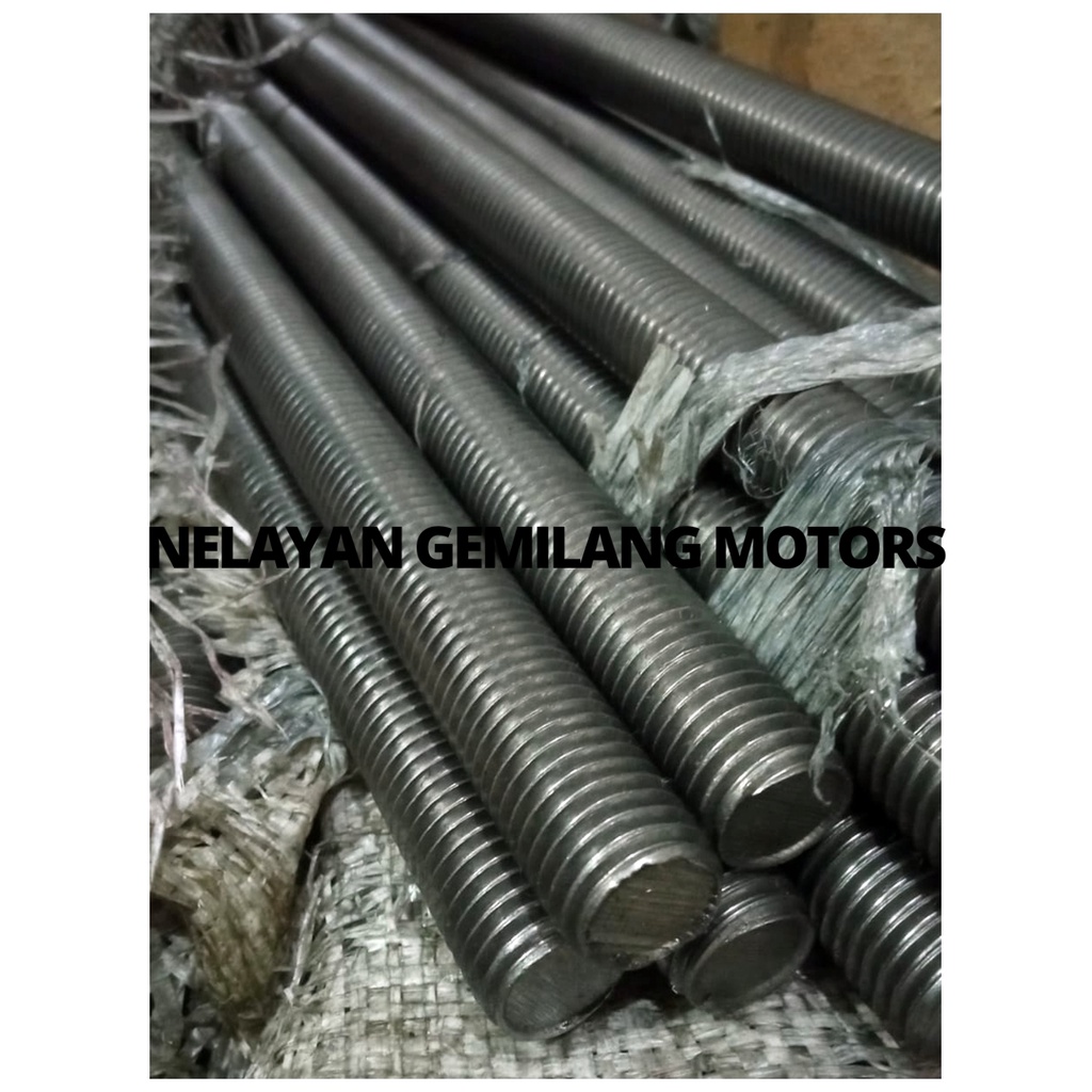 Jual Baut Stainless Steel 1 meter Drat Kasar Ukuran 3/8 inch | Shopee ...