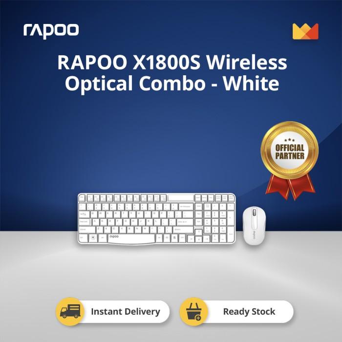 Jual RAPOO Keyboard Wireless Combo X1800S White | Shopee Indonesia