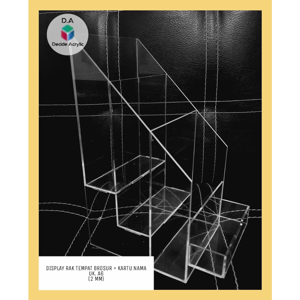 Jual Decide Acrylic Akrilik Display Rak Tempat Brosur Kertas Kartu Nama ...