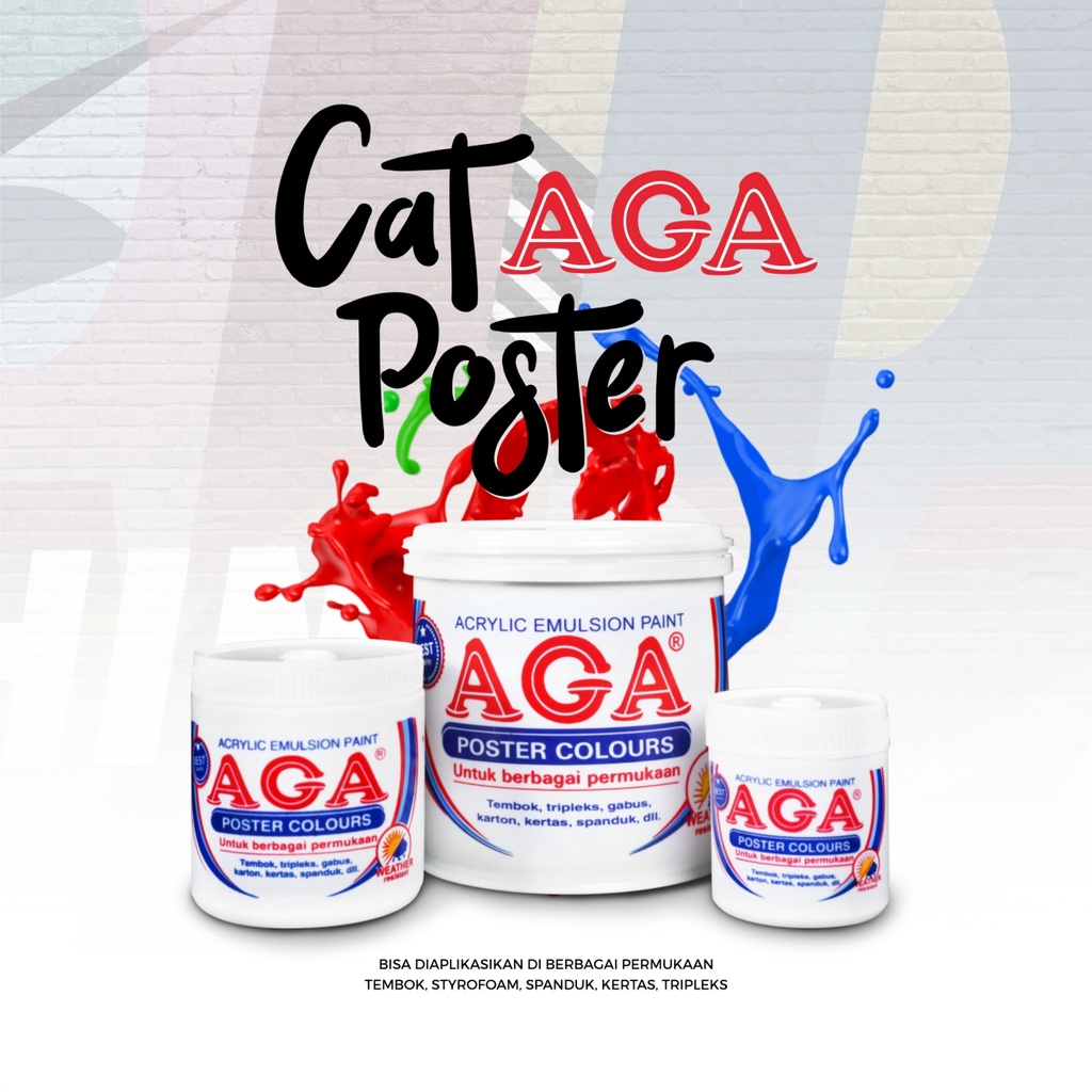 Jual CAT POSTER KAIN SPANDUK TEMBOK KERTAS GABUS TRIPLEK DLL AGA 100ML ...