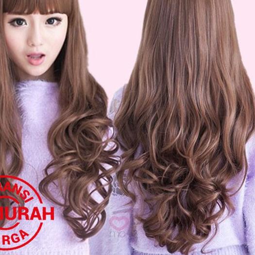 Jual ♪ Wig Curly Panjang Poni Depan (Valensia Hair) | Shopee Indonesia