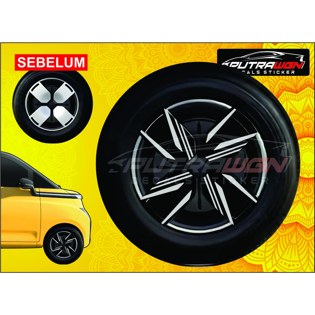 Jual VELG WULING AIR EV (sticker variasi velg air ev model sporty ev06 ...