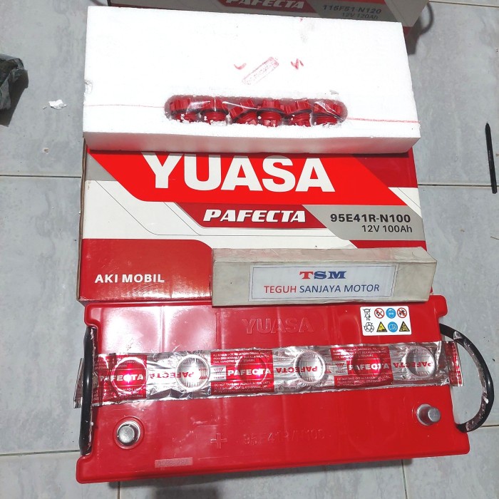 Jual Aki Accu Basah 95E41R-N100 N100 12V 100Ah Asli Original YUASA ORIGINAL | Shopee Indonesia