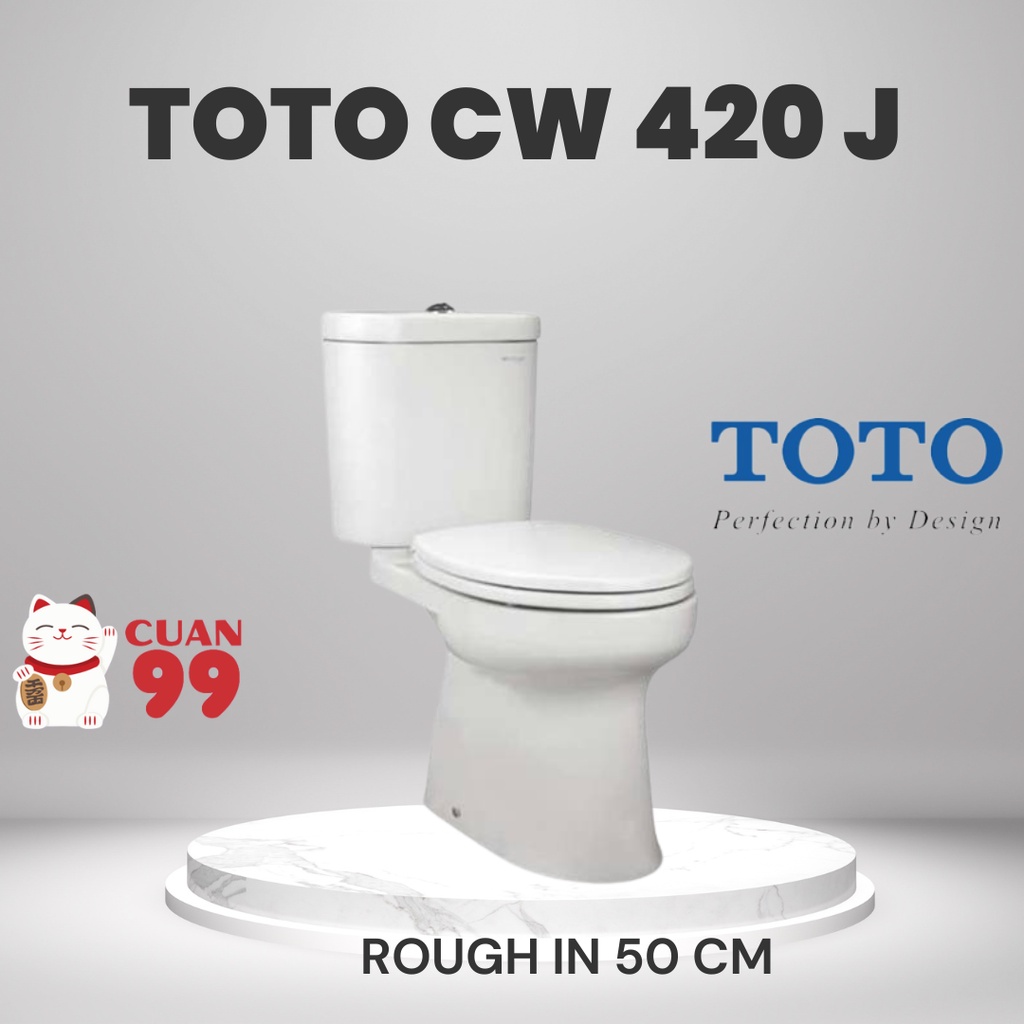 Jual Closet duduk Toto CW 420 J + Tutup TCW 505 SW (soft closing ...