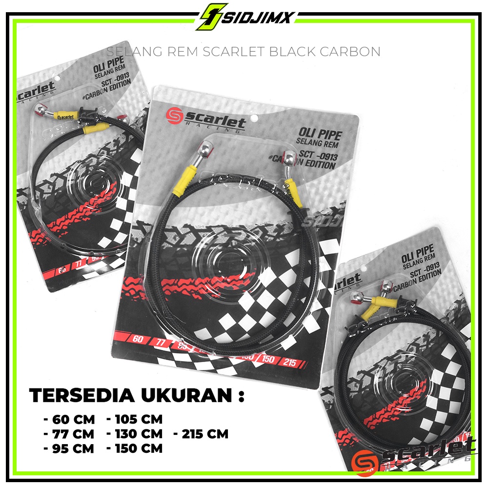 Jual Selang Rem SCARLET Depan Belakang Ukuran 60cm 77cm 95cm 105cm ...