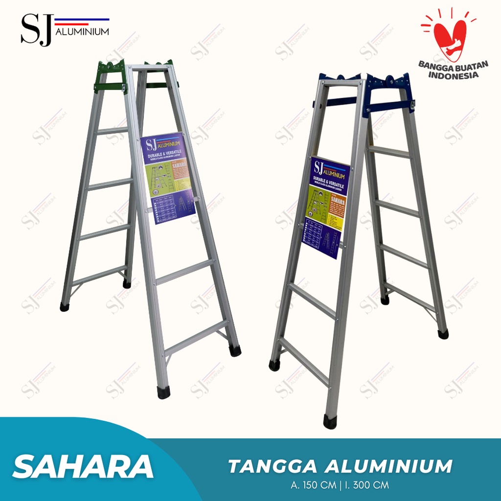 Jual Tangga Lipat Aluminium Sahara Jumbo Ladder Multifungsi 200KG ...