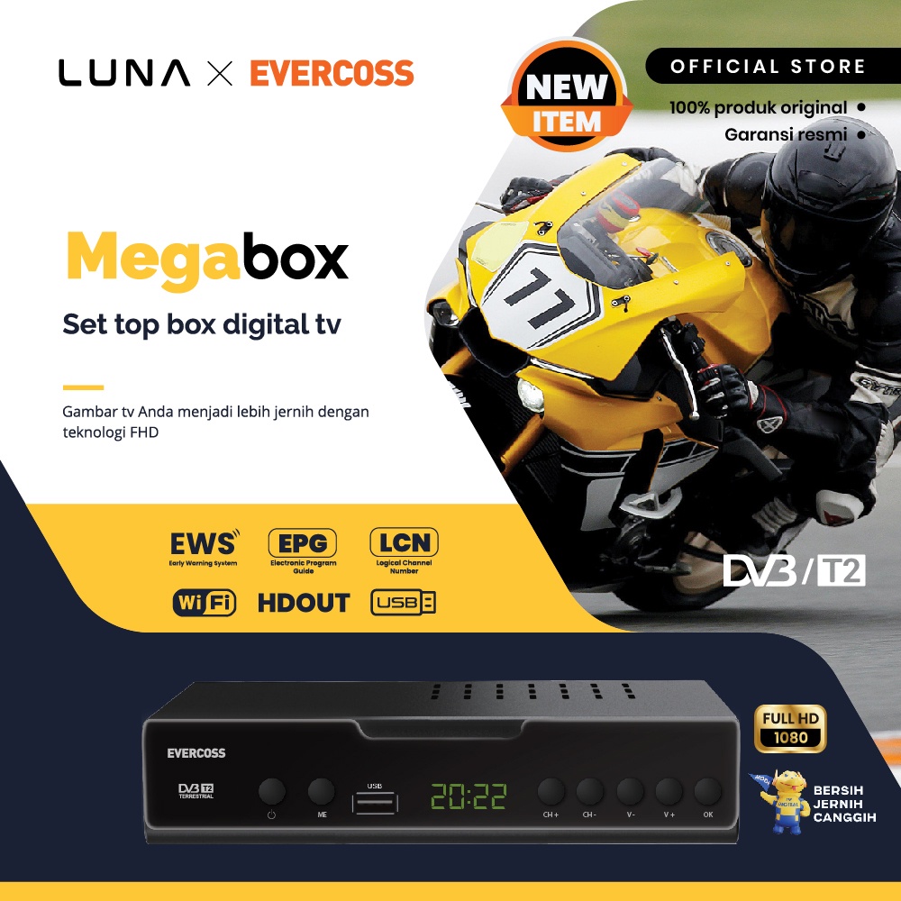 Jual LUNA x EVERCOSS SET TOP BOX STB MEGA BOX | Shopee Indonesia