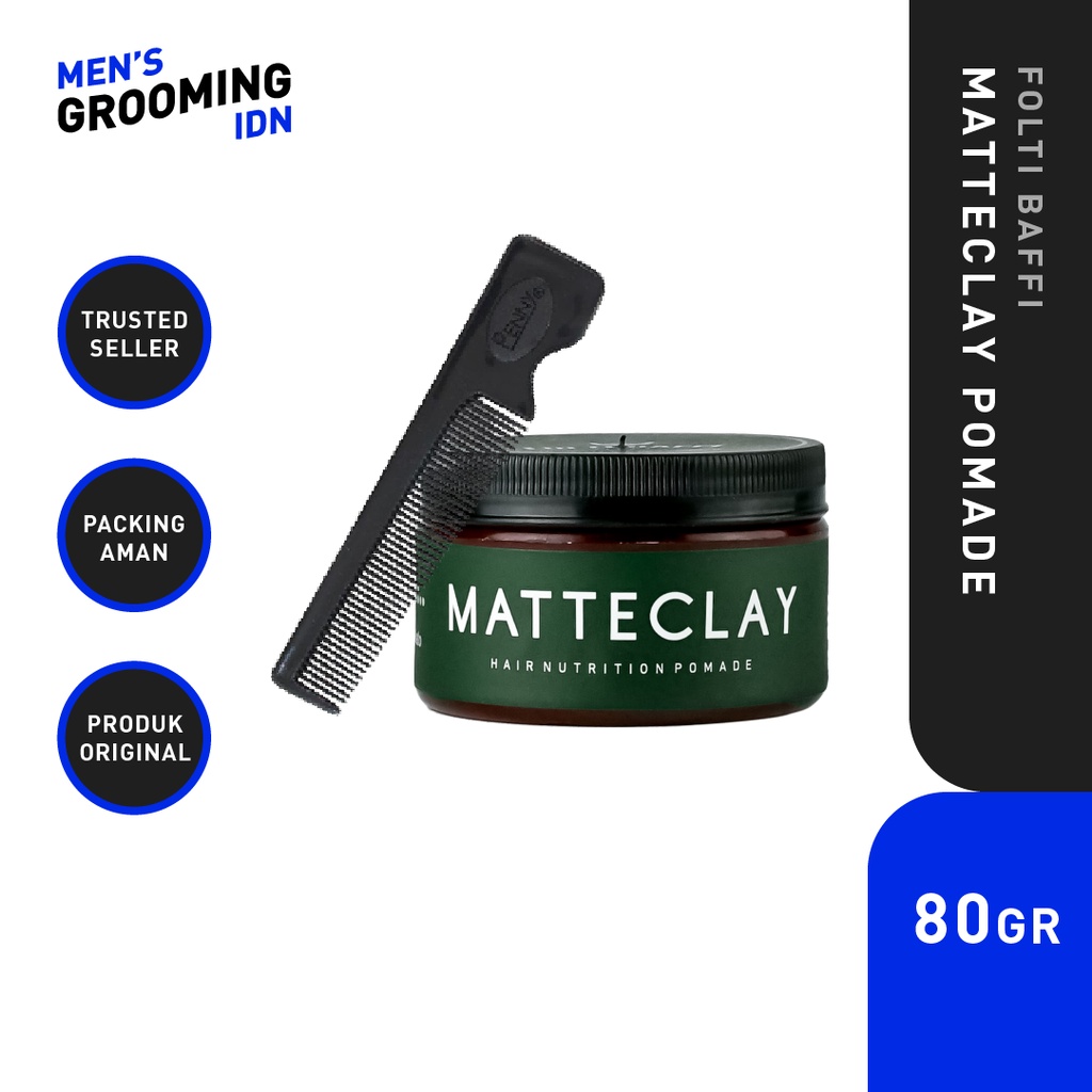 Jual POMADE MATTE CLAY Hasil Kering - Menambah Volume Rambut - Tahan ...