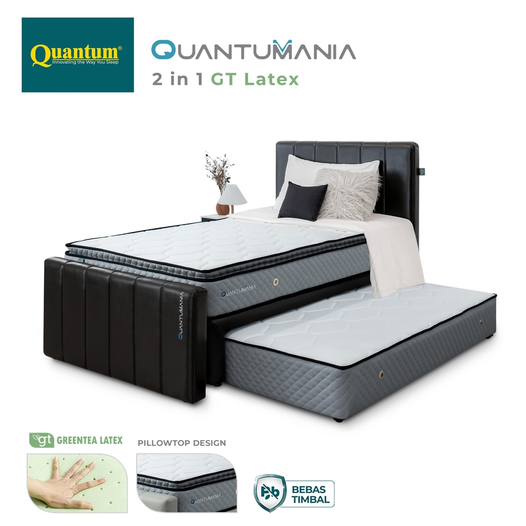 Jual Quantumania 2 in 1 Greentea Latex / Kasur Latex Sorong Quantum | Shopee Indonesia