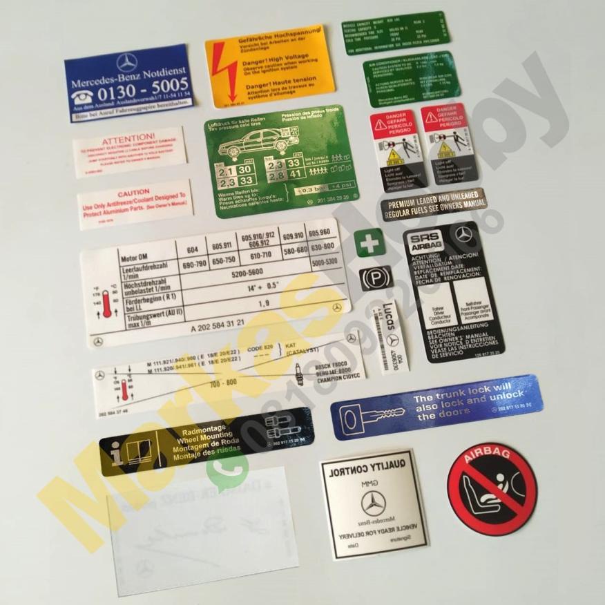 Jual Stiker Mercedes-Benz W202 Warning Set | Shopee Indonesia