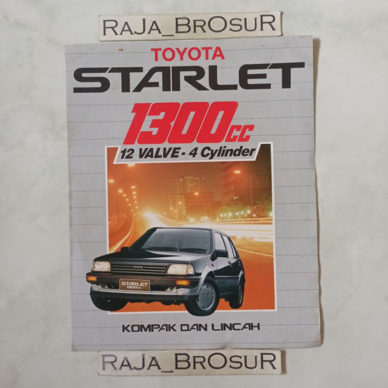 Jual Poster brosur katalog flyer jadul lawas Toyota Starlet Kotak ...