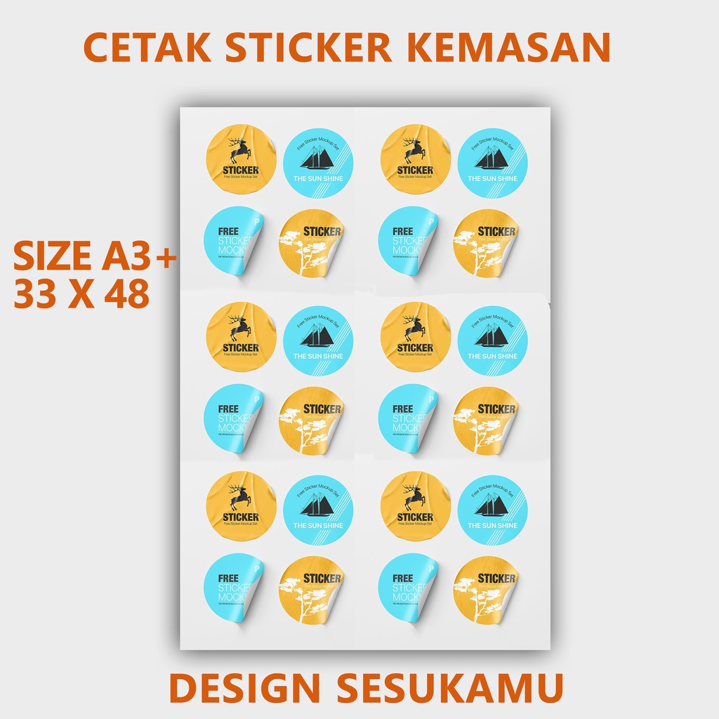 Jual Cetak Sticker kemasan A3 murah | Shopee Indonesia