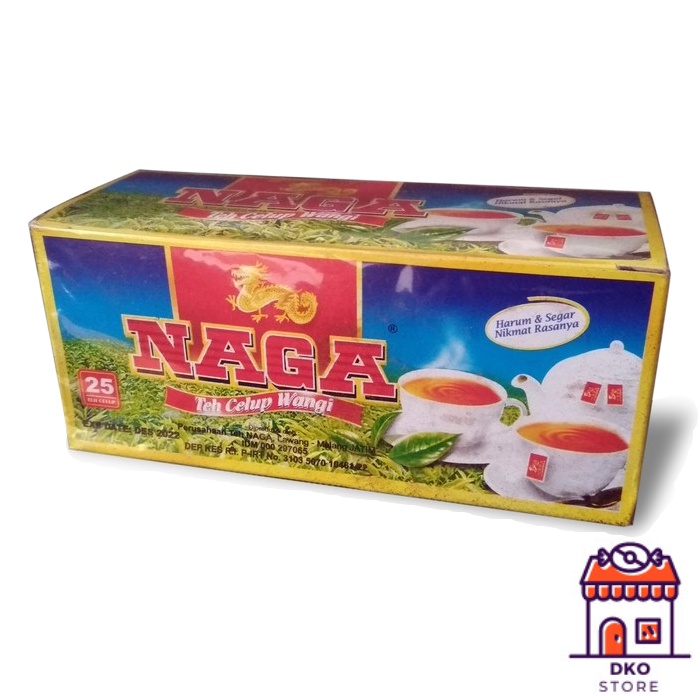 Jual Teh NAGA Celup - 1 Box isi 25 Kantong - Teh Asli Wangi | Shopee ...