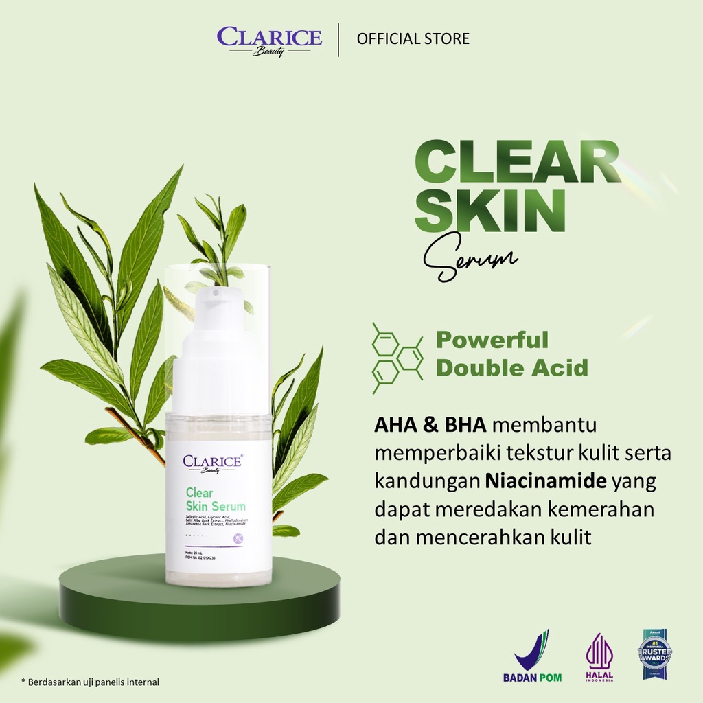 Jual CLARICE Beauty Clear Skin Serum - Untuk Menyamarkan Bekas Jerawat ...
