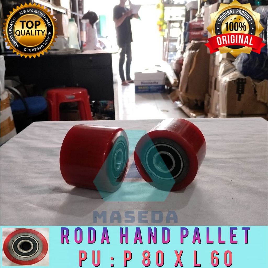 Jual Roda PU / Polyuthrane Hand Pallet 80 x 60 mm | Shopee Indonesia
