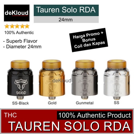 Jual TAUREN SOLO RDA | 24mm | Single Coil 24 | Shopee Indonesia