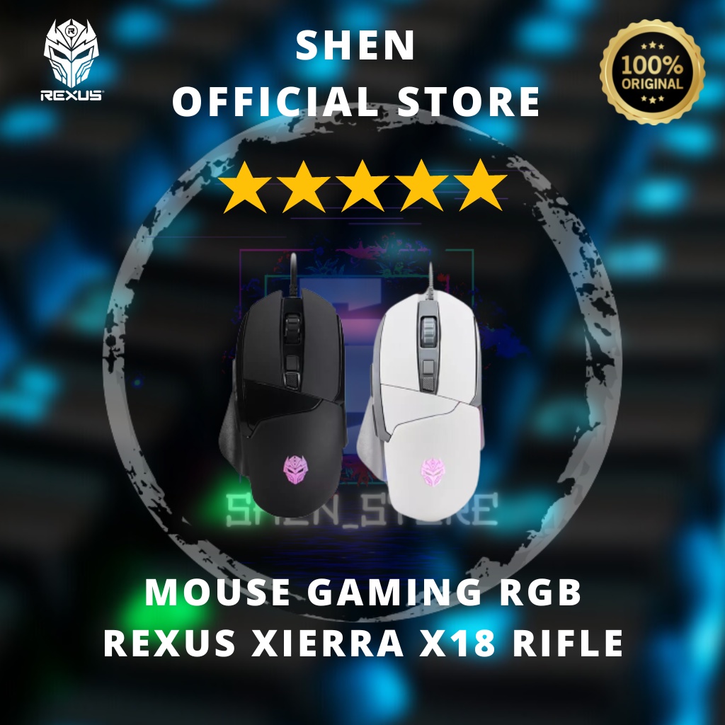 Jual Mouse Gaming RGB Rexus Xierra X18 Rifle 7200 DPI | Shopee Indonesia