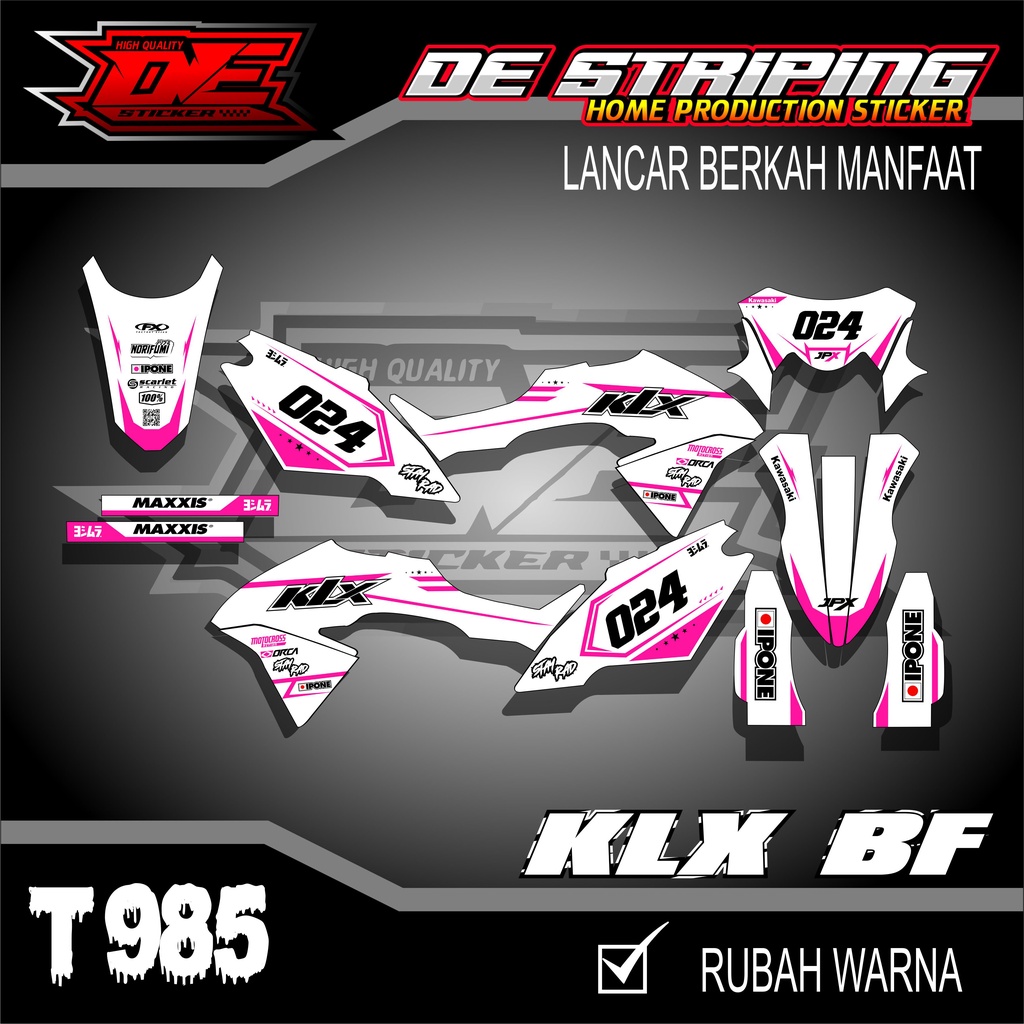 Jual Striping Decal Klx Bf Stiker Motor Klx Bf Se extreme T985 | Shopee ...
