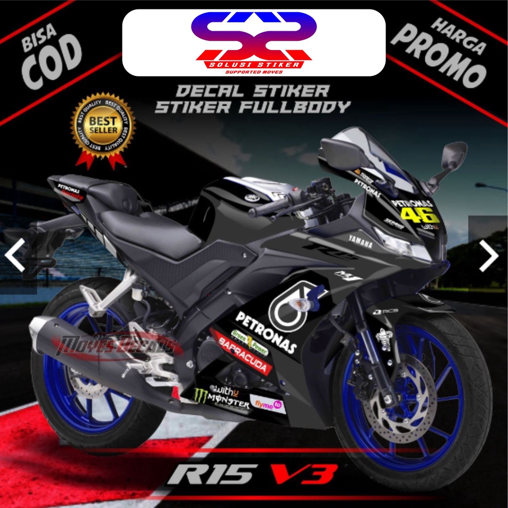 Jual Stiker Motor R15 V3 Variasi Fullbody Decal Yamaha R15 V3 Motif ...