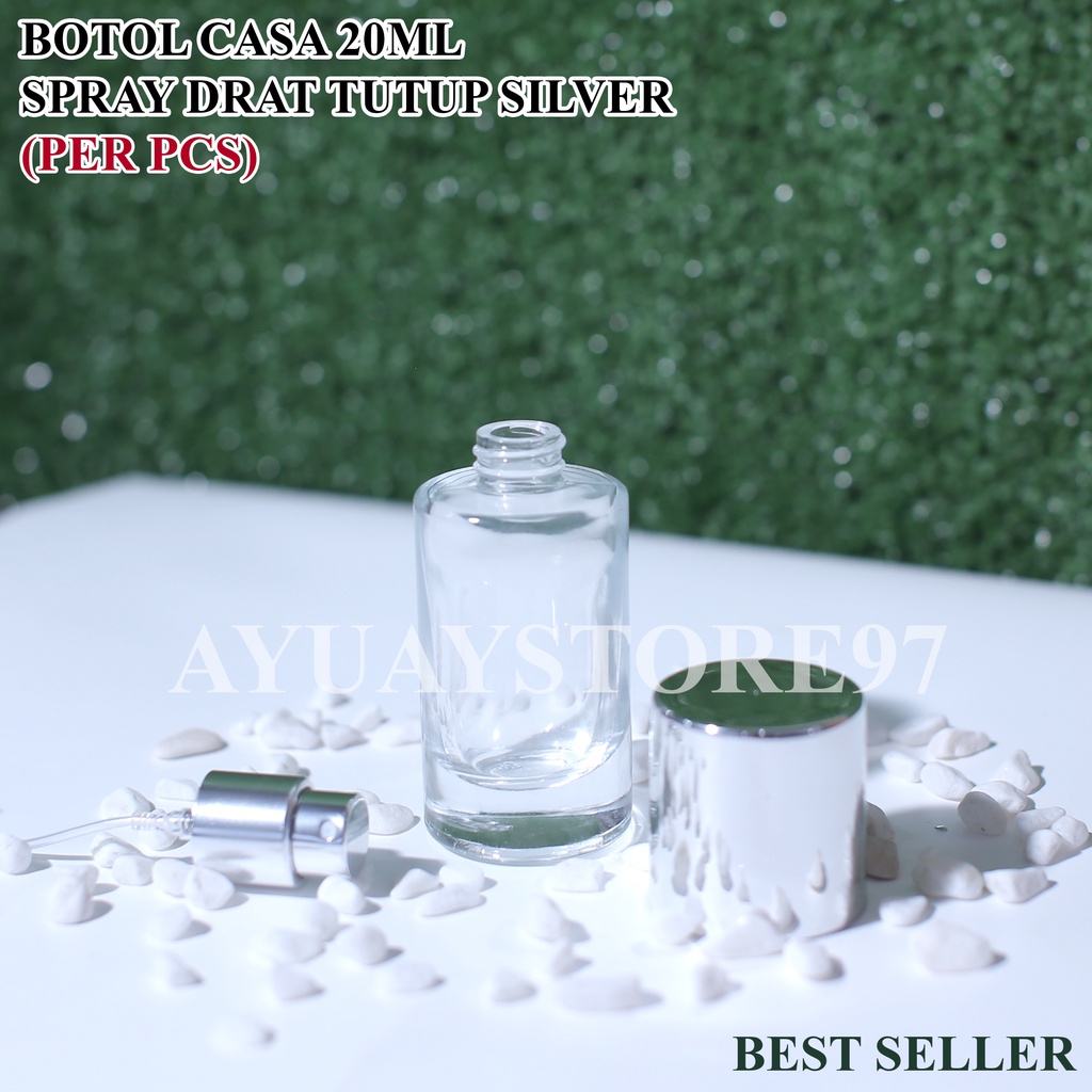 Jual BOTOL PARFUM CASA 20ML DRAT SILVER PERPCS | Shopee Indonesia