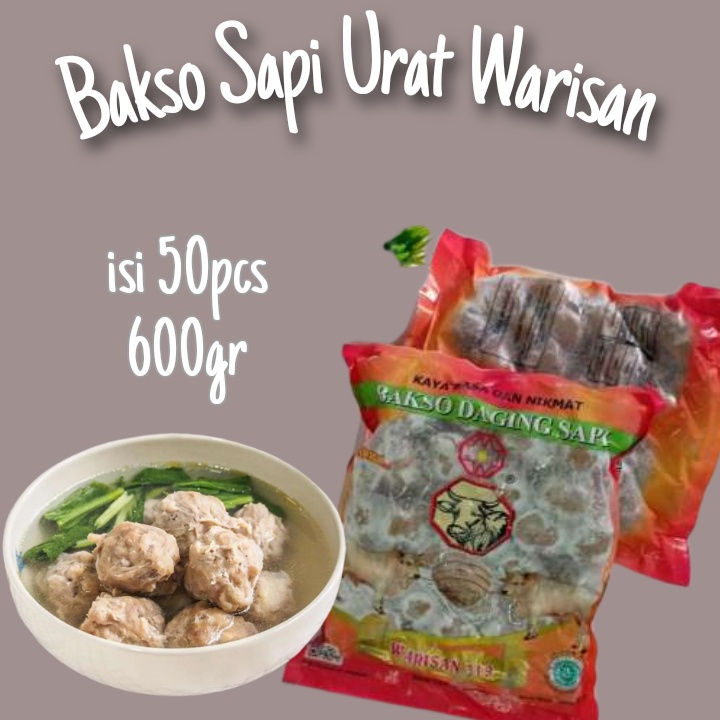 Jual Baso Sapi Warisan Urat 50 Butir | Bakso Sapi Warisan 319 AB 50 ...