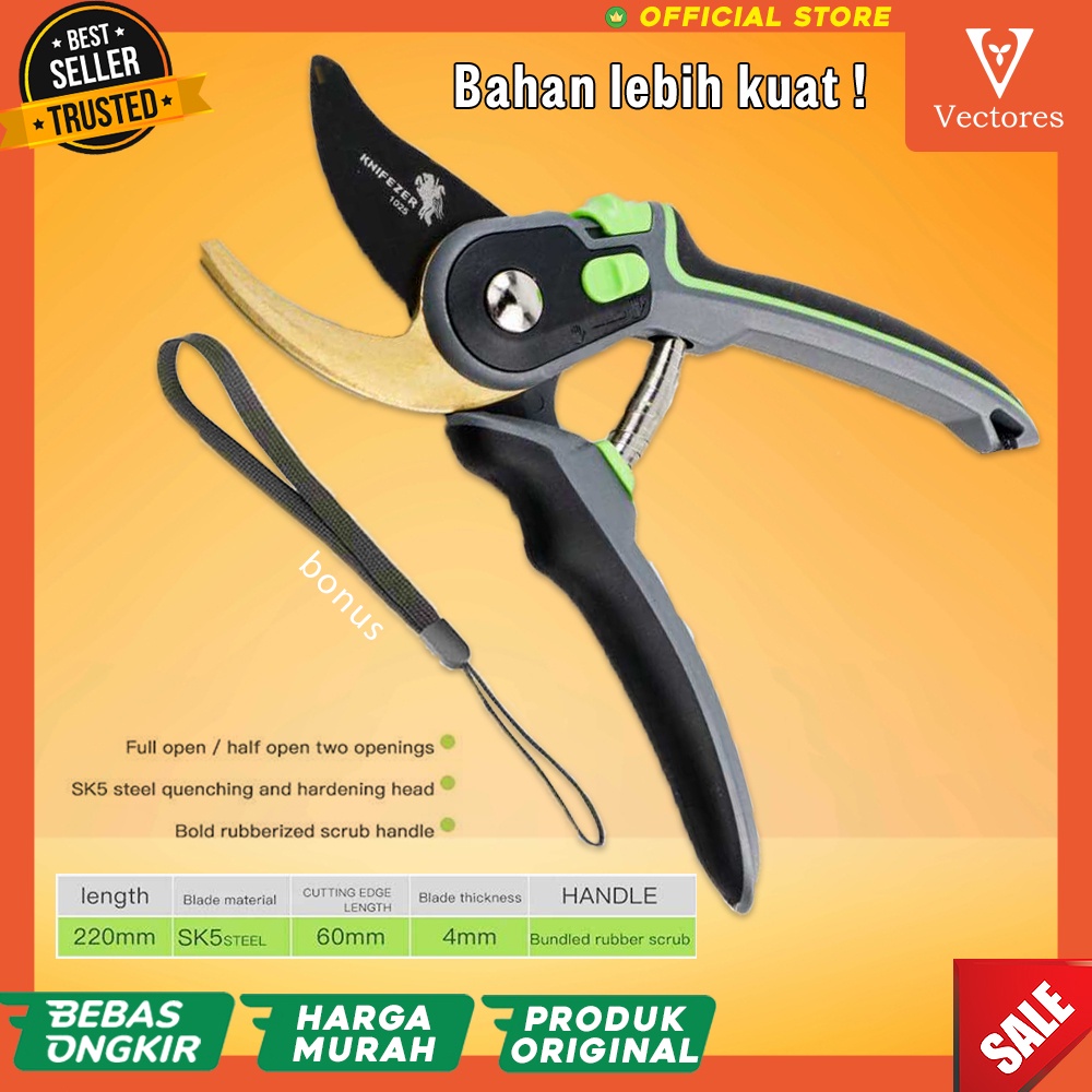 Jual [ASLI] Gunting Taman Ranting Dahan Tumbuhan Cutting Shear Scissors ...