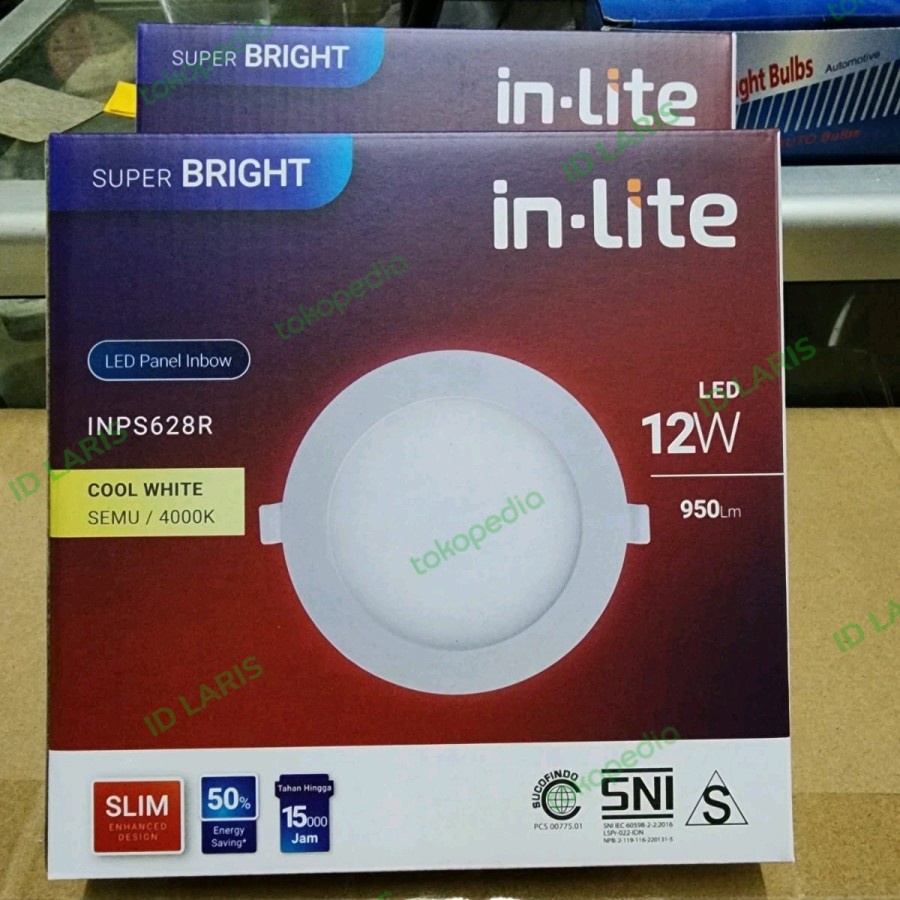 Jual INLITE DOWNLIGHT PANEL 12 WATT INPS628R / LAMPU LED DOWNLIGHT ...