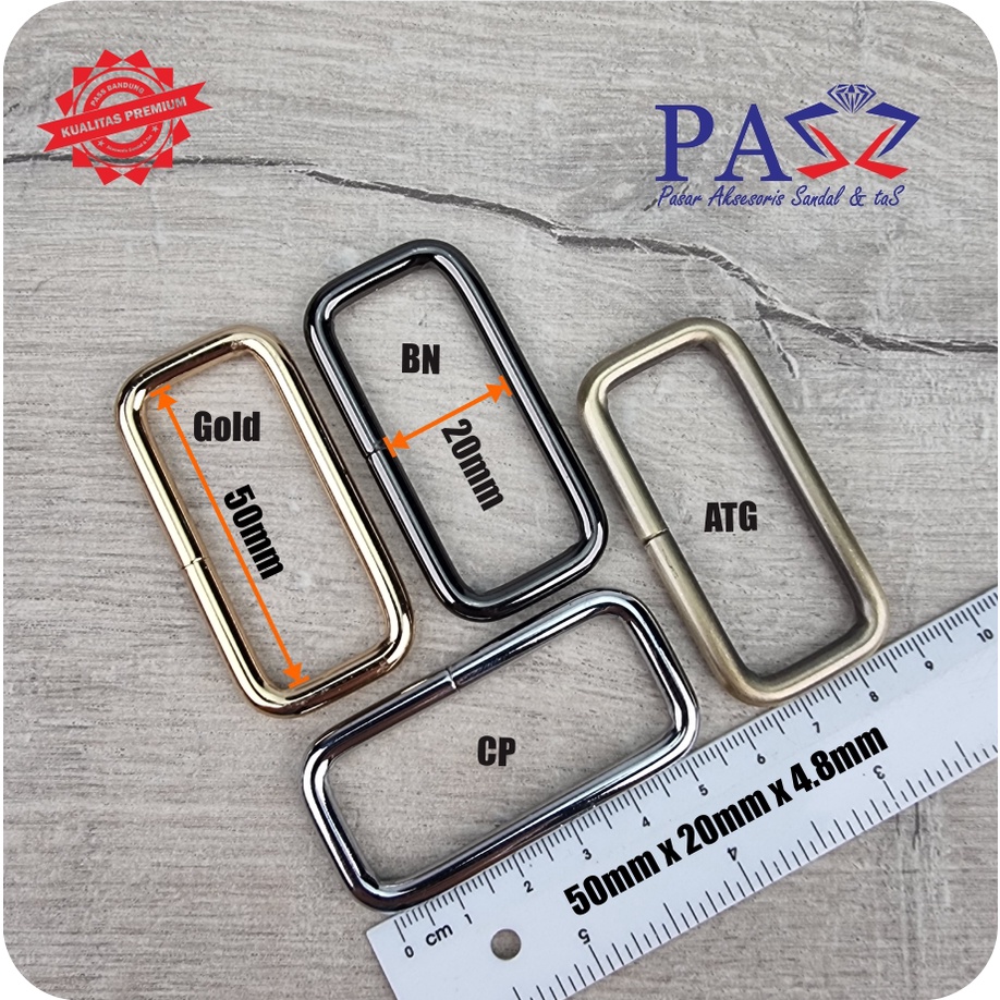 Jual Ring Tas Kotak 50x20 (Premium) | Shopee Indonesia