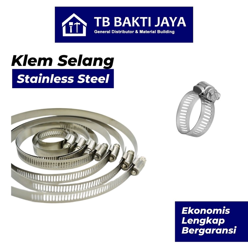 Jual Klem Selang/Hose clamp BERBAGAI UKURAN - 1 1/2 INCH - 4 INCH ...