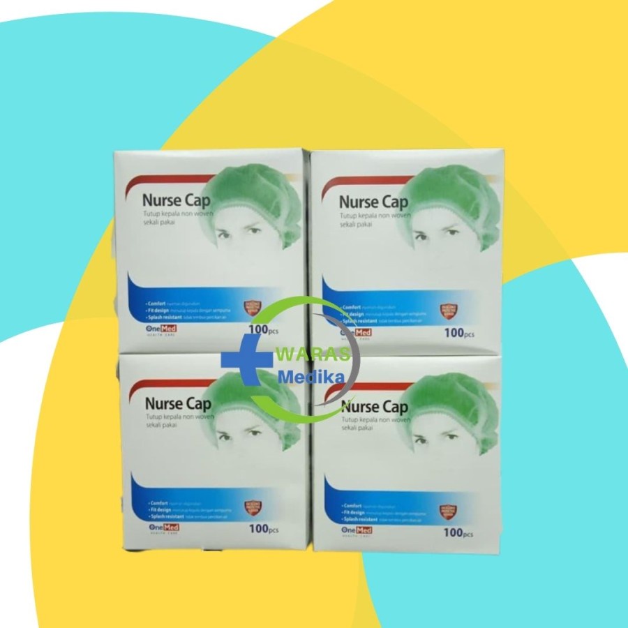 Jual ONEMED Nurse Cap isi 100/Tutup Kepala Medis OneMed/Topi Perawat ...