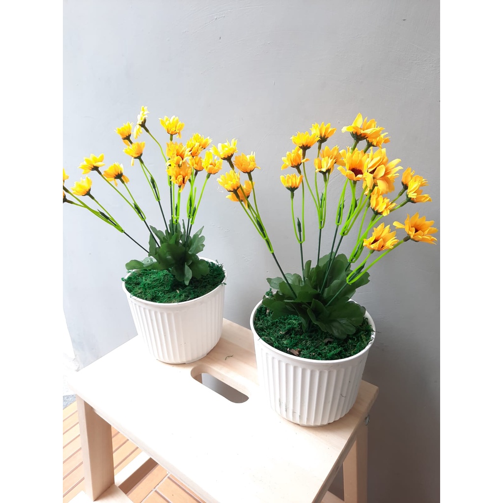 Jual sg MATAHARI 22+ POT 8827 /TANAMAN HIAS ARTIFISIAL BUNGA PALSU DAUN ...