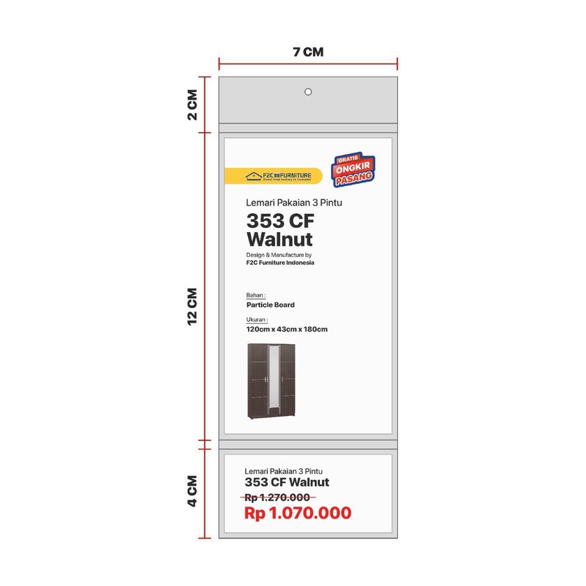 Jual Plastik nametag mika doff / custom plastik nametag / custom ...