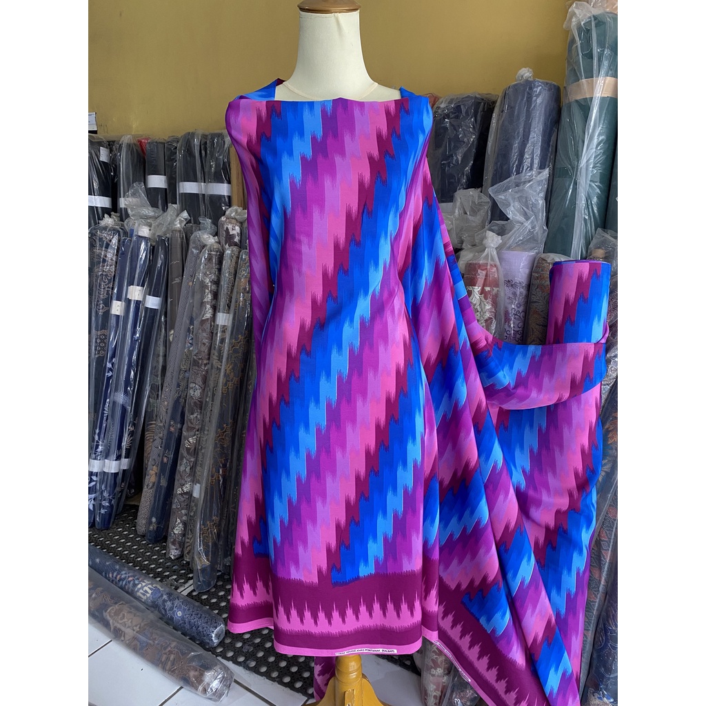 Jual Kain Batik motif corak insang / abstrak Khas Kalimantan, LK 1.15m ...
