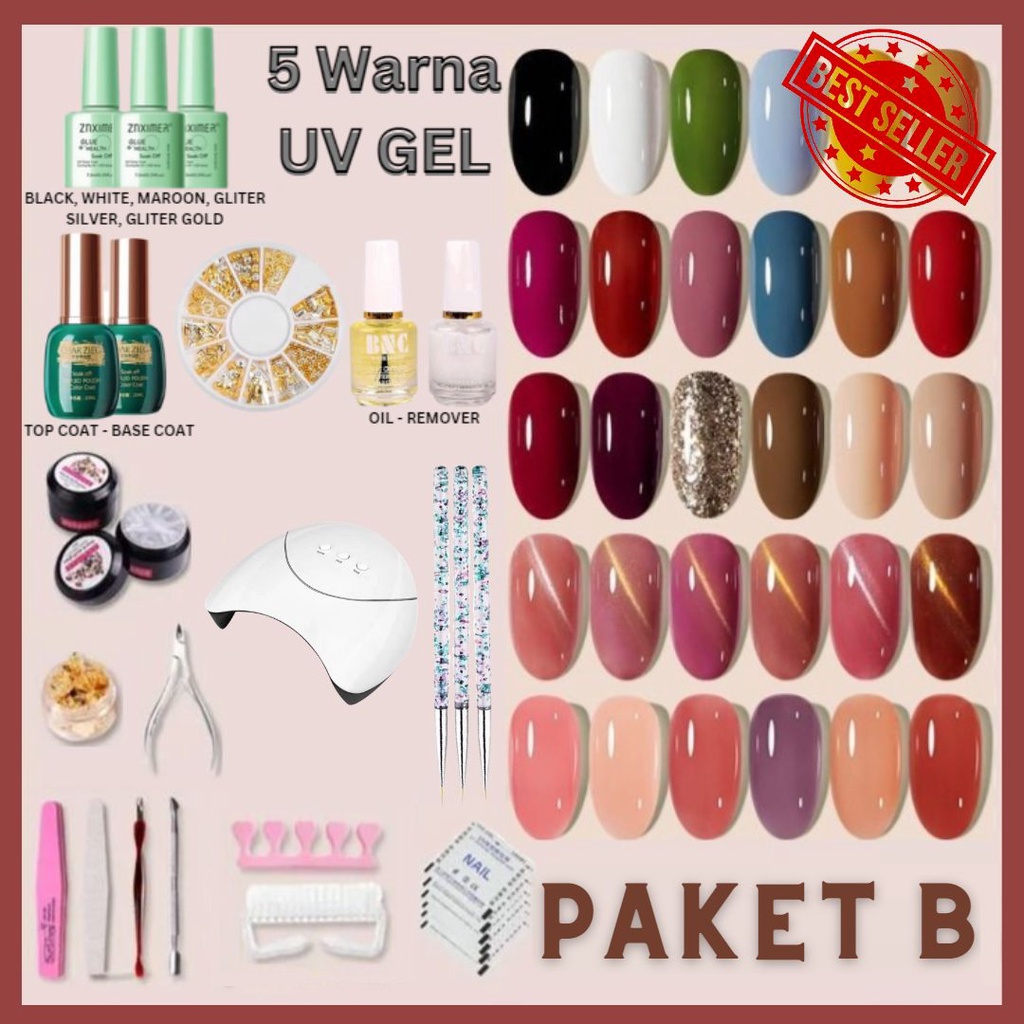 Jual (Banting Harga) Paket B Super Lengkap Professional Nail Art / Alat ...