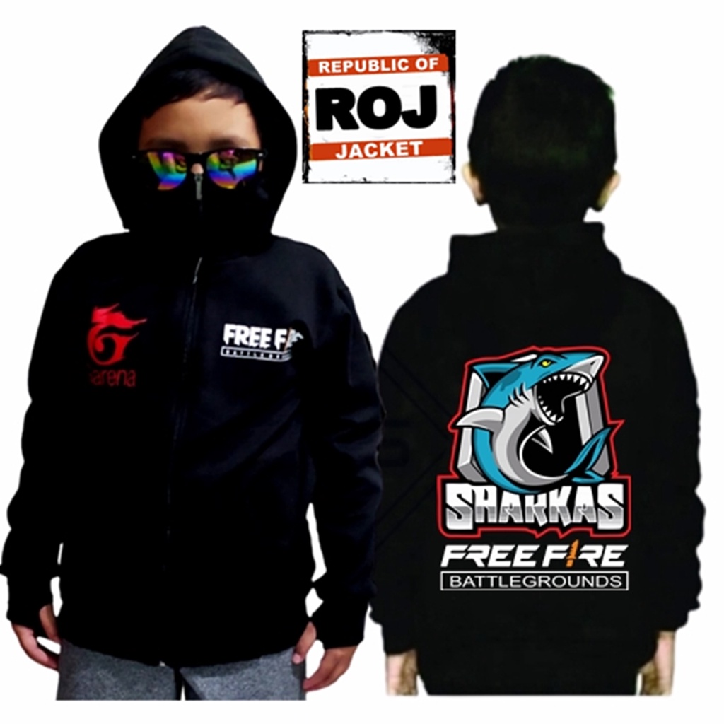 Jual Jaket Free Fire Anak Laki Tangung Motif Baru Hiu Evos | Shopee ...