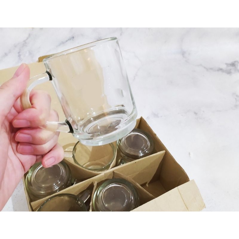 Jual Gelas Kopi Kaca 1/2 Lusin Gelas Beling Kurir Instan | Shopee Indonesia