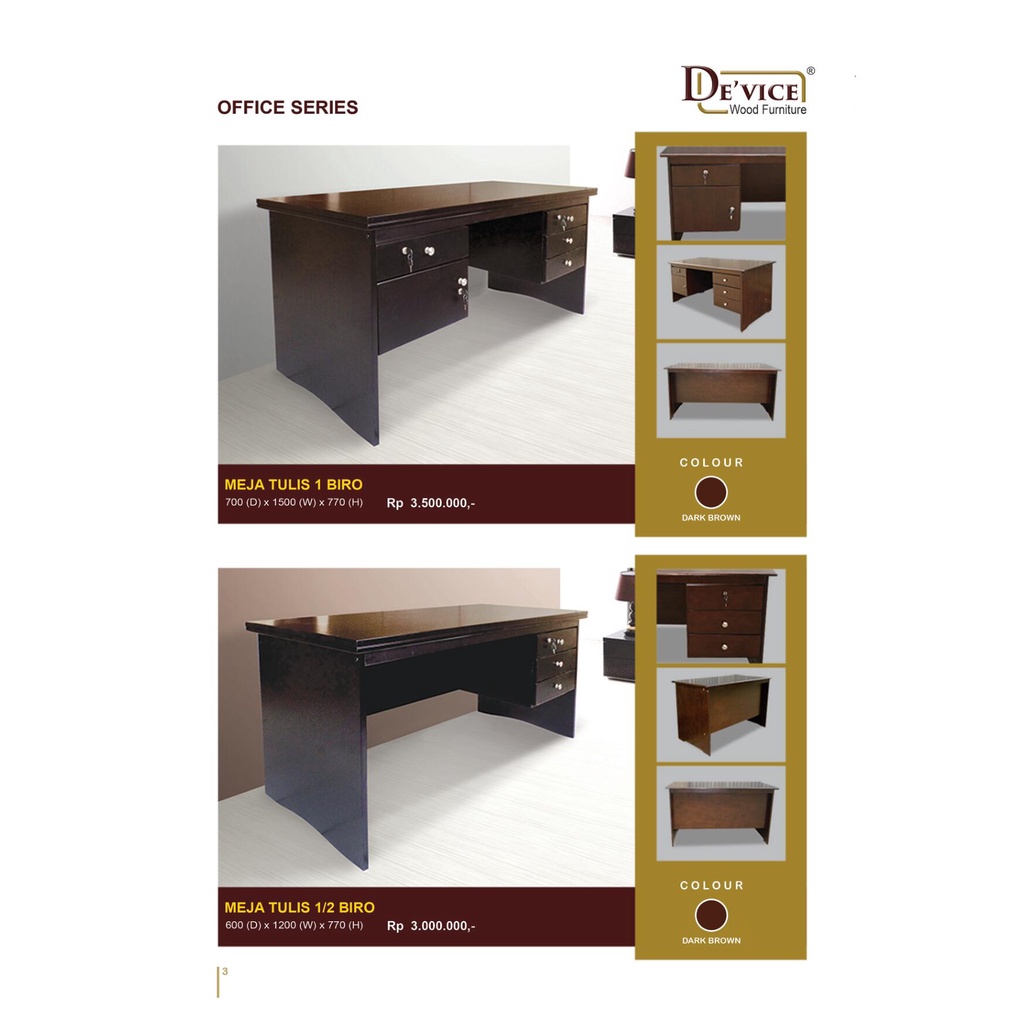Jual Meja tulis kayu Berkualitas Meja kerja Office Table Solid Wood ...