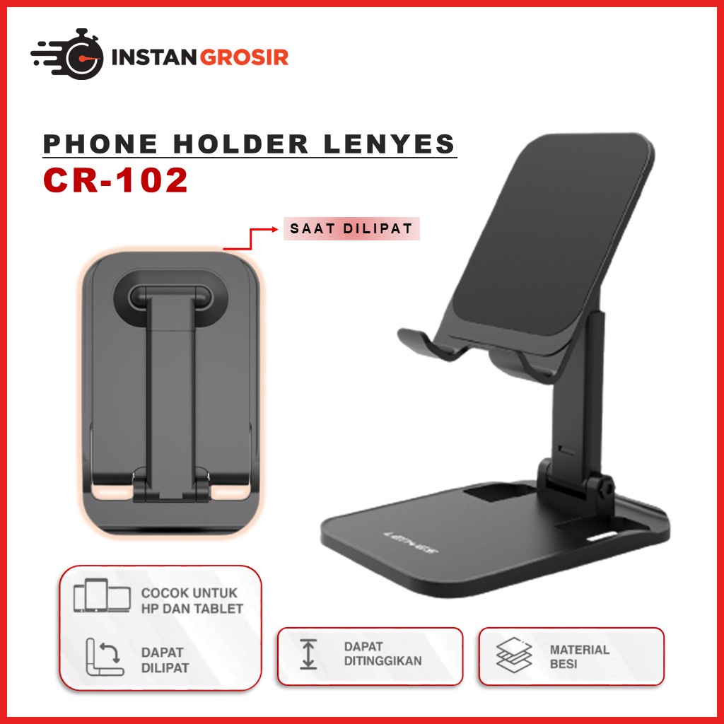 Jual Phone Holder Meja Lenyes CR102 CR-102 stand handphone Original ...