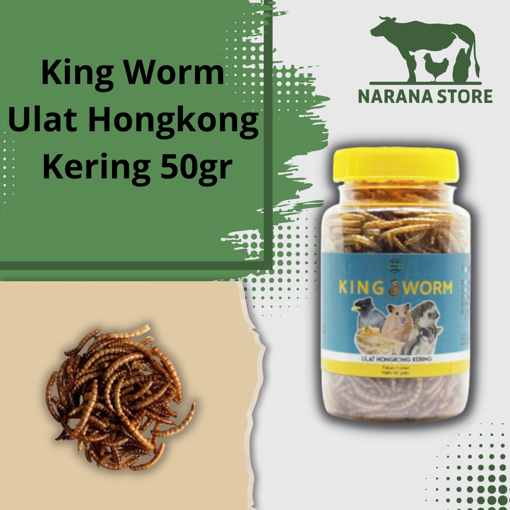 Jual Ready King Worm 50 gr - Ulat Hongkong Kering - Ulat Hongkong pakan ...