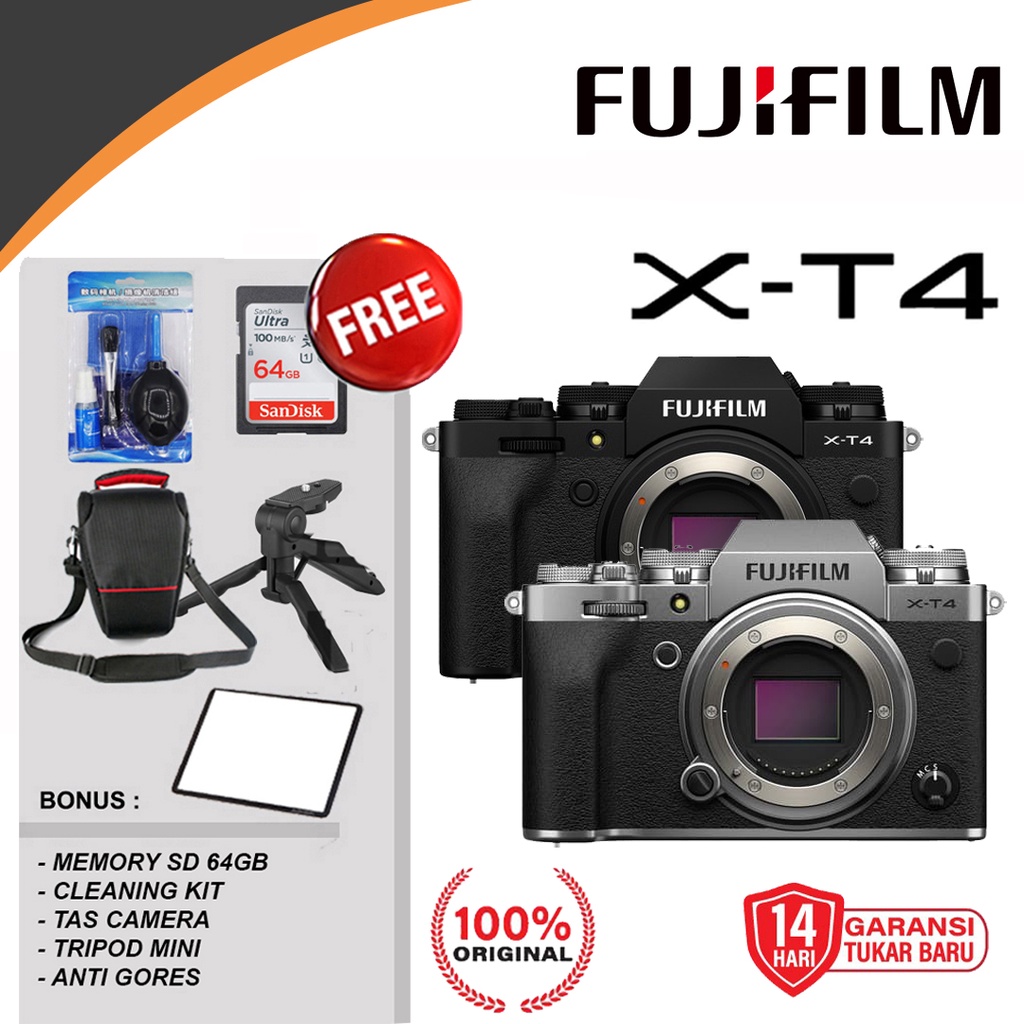 Jual Fujifilm Fuji XT4 XT-4 Body Only Original BO X-T4 Camera Mirrorless | Shopee Indonesia