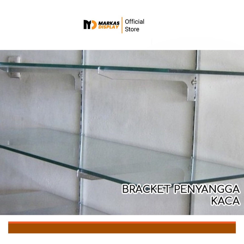 Jual Bracket Kaca Stainless/Siku Bracket Penyangga Tebal | Shopee Indonesia