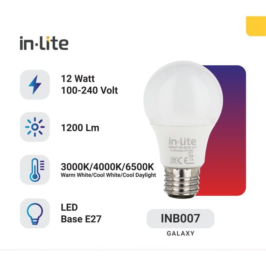 Jual INLITE IN-LITE BULB BOHLAM LAMPU LED 12 WATT 12W | Shopee Indonesia
